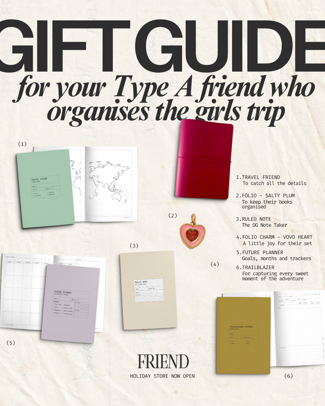 GIFT GUIDE: for your type A friend who organises the girls trip ...