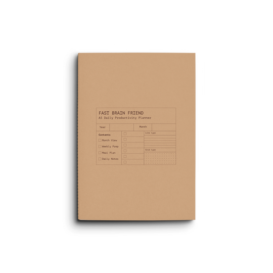 Fast Brain Daily Productivity Planner- Single Notebook – Creator's Friend