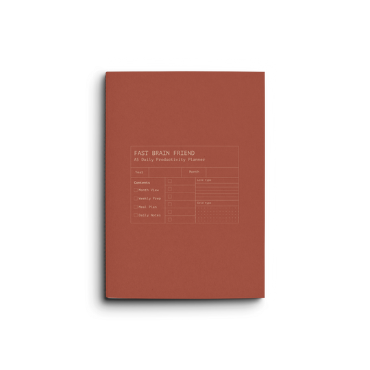 Fast Brain Daily Productivity Planner- Single Notebook – Creator's Friend