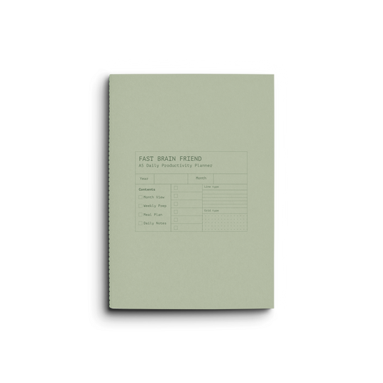 Fast Brain Daily Productivity Planner- Single Notebook – Creator's Friend