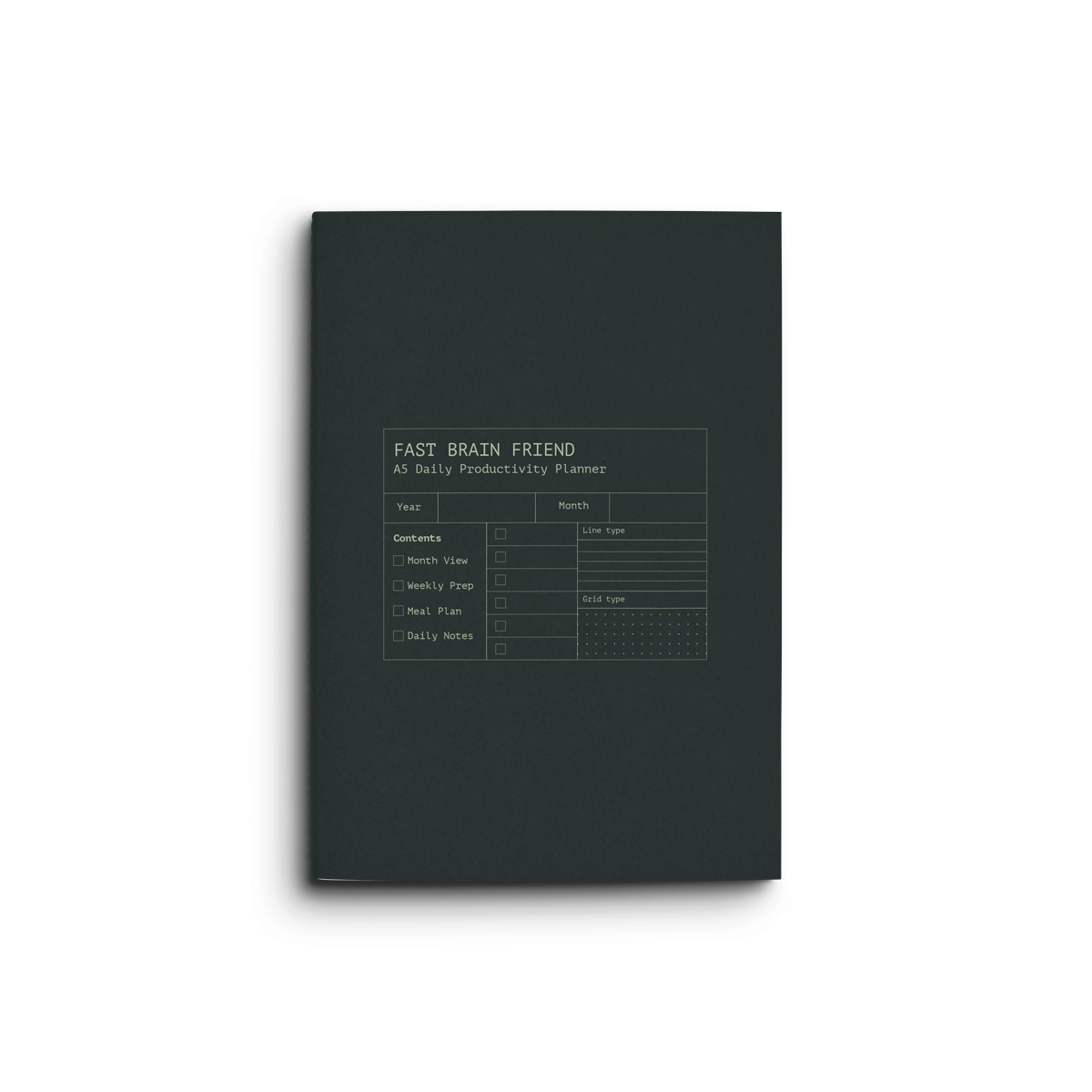 Fast Brain Daily Productivity Planner- Single Notebook – Creator's Friend