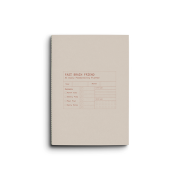 Fast Brain Daily Productivity Planner- Single Notebook – Creator's Friend